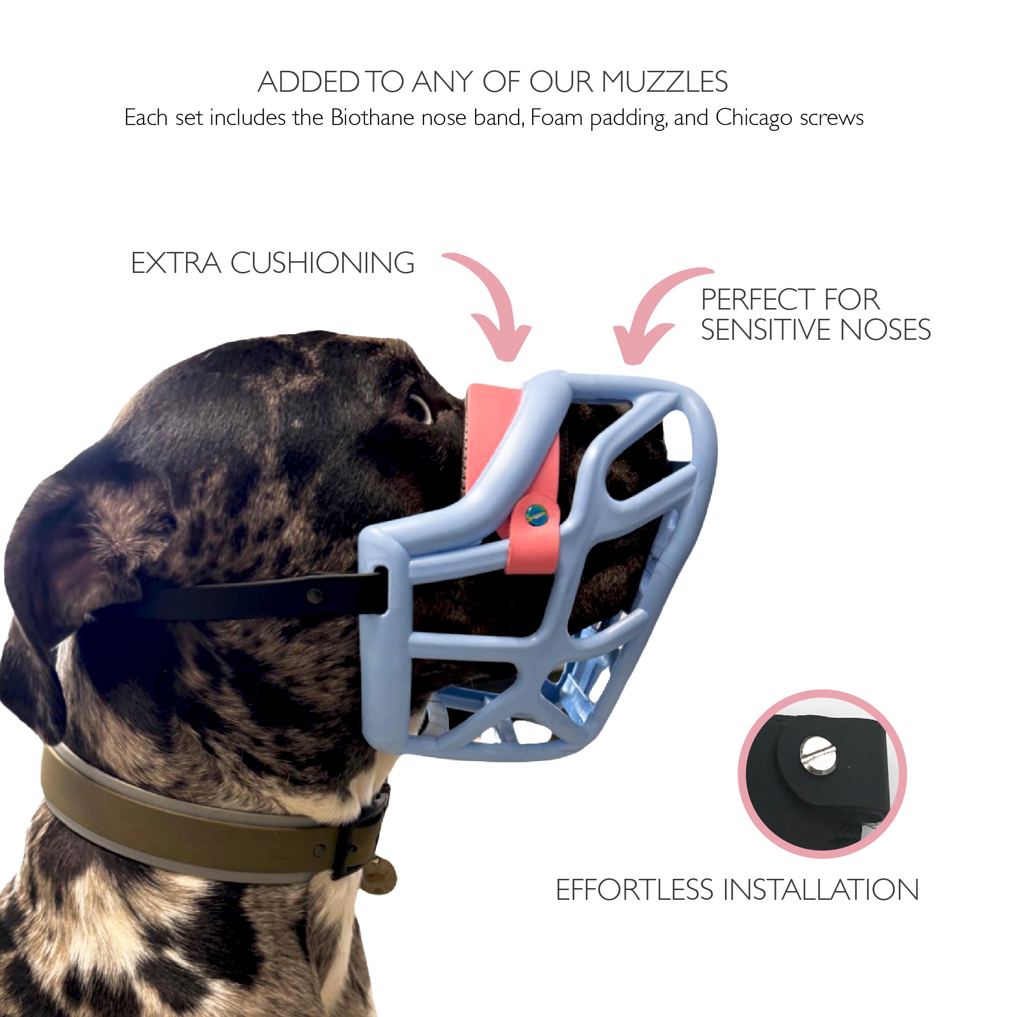 Foam padded nose band - Customisable– The Muzzle Movement