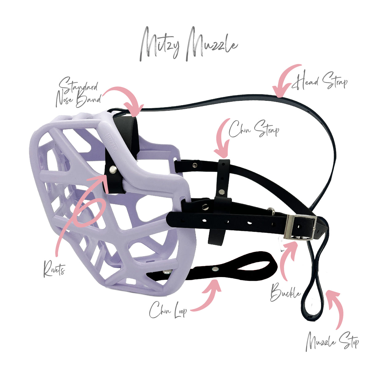 Size Mitzy Dog Muzzle - ready to ship– The Muzzle Movement