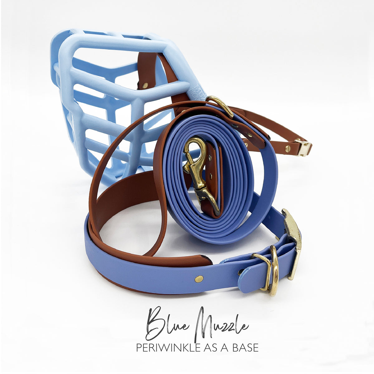 Baby blue Dog Muzzle, Collar & Lead Set– The Muzzle Movement