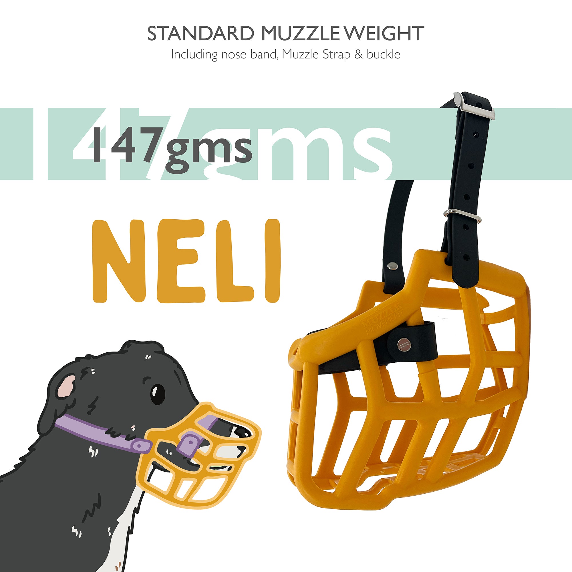 Size Neli Dog Muzzle - Made to order muzzle with colour customisation ...